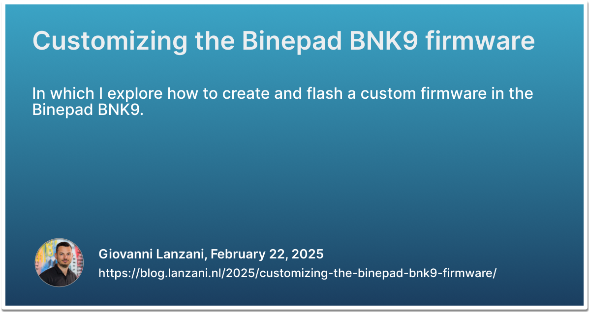 Customizing the Binepad BNK9 firmware · Technical inconsistencies blog